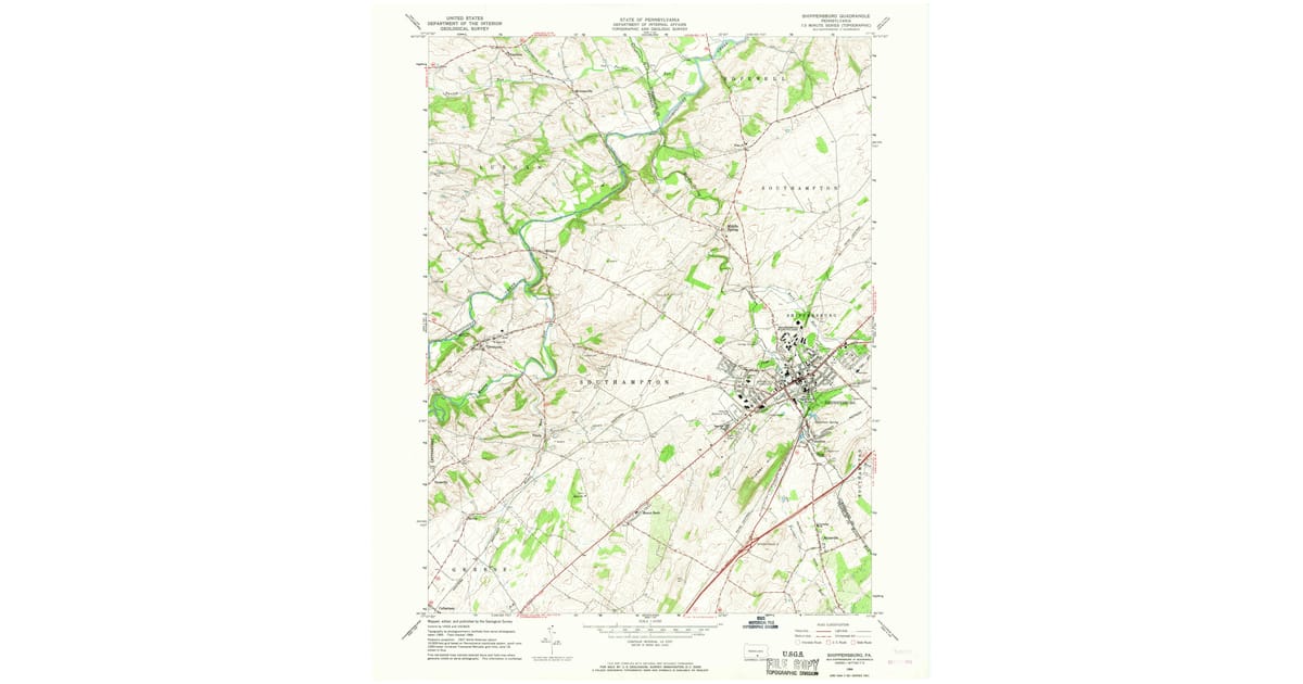 1966 Map of Shippensburg, PA — High-Res | Pastmaps