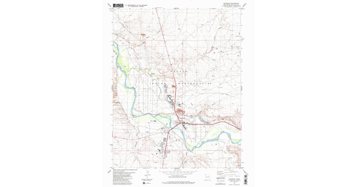 1983 Map of Shiprock, NM — High-Res | Pastmaps