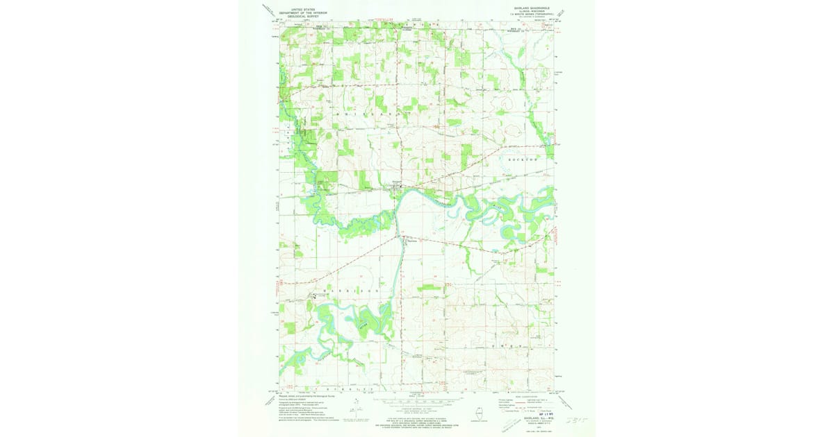 1971 Map of Shirland, Winnebago County, IL — High-Res | Pastmaps