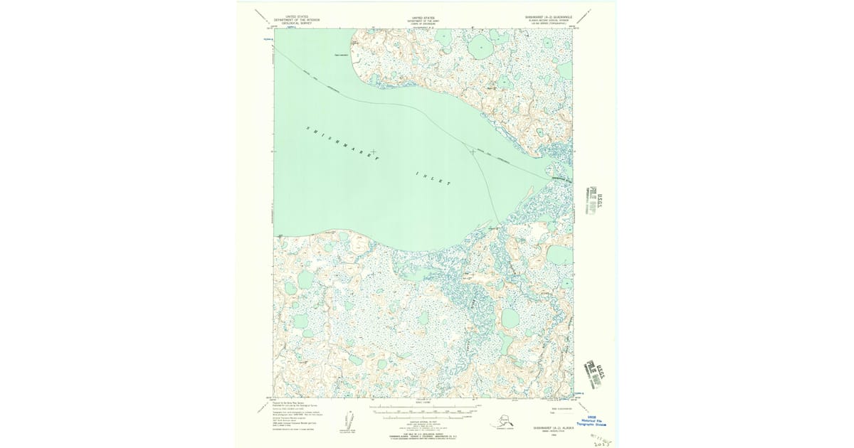 1950 Map of Shishmaref A-2, Nome Borough, AK — High-Res | Pastmaps