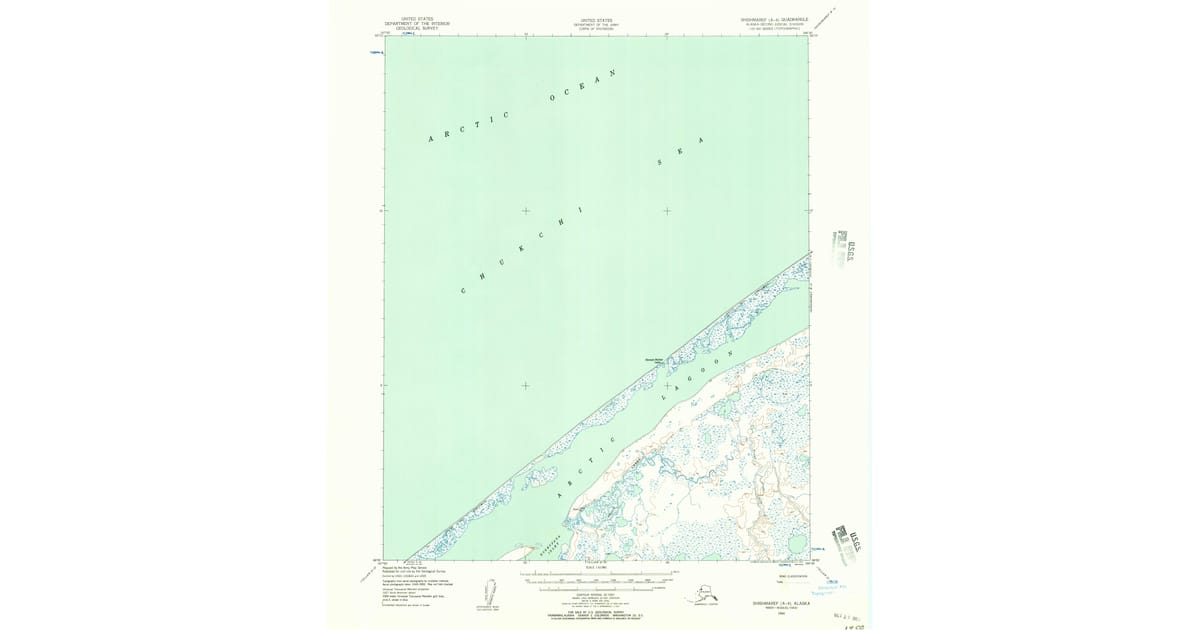 1950 Map of Shishmaref A-4, Nome Borough, AK — High-Res | Pastmaps