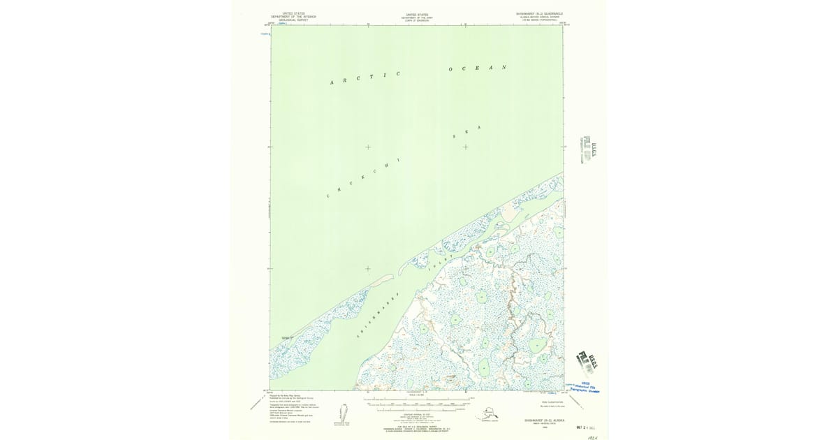 1950 Map of Shishmaref B-2, Nome Borough, AK — High-Res | Pastmaps