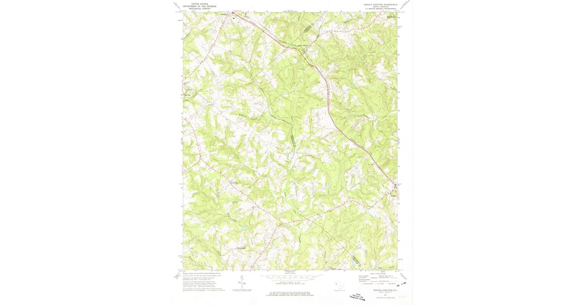 1970s Maps of Shoals Junction, SC | Pastmaps