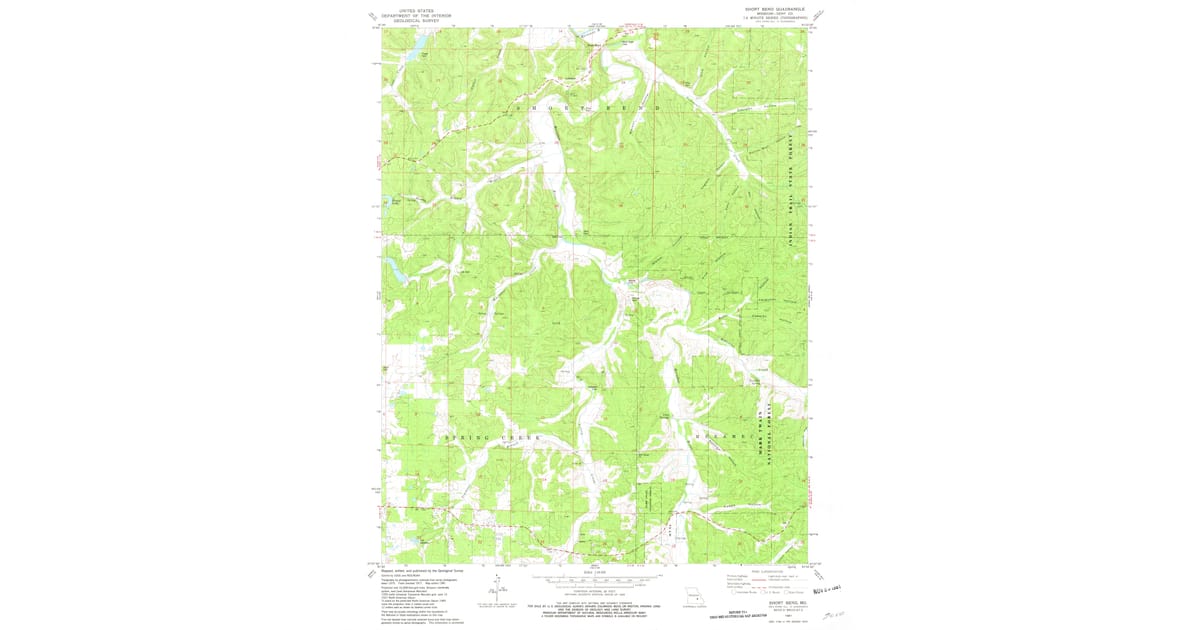 1981 Map of Short Bend, Dent County, MO — High-Res | Pastmaps