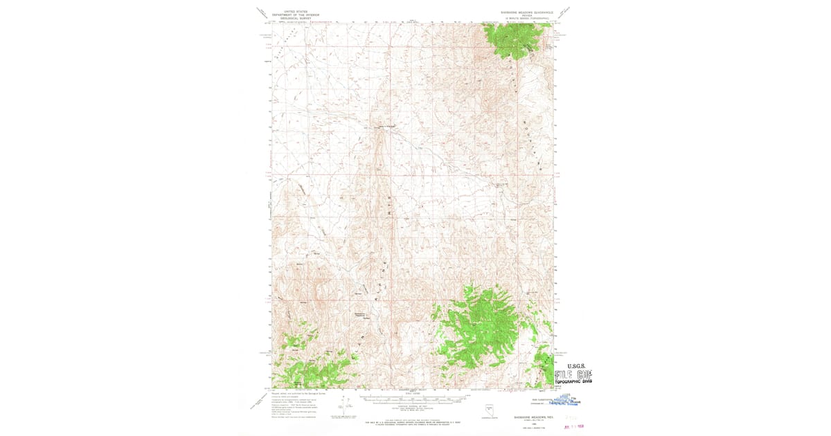 1966 Map of Shoshone Meadows, Churchill County, NV — High-Res | Pastmaps