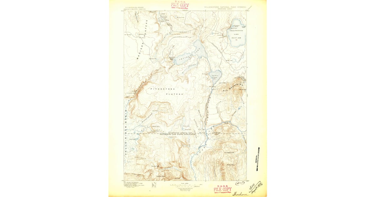 1888 Map of Shoshone, Teton County, WY — High-Res | Pastmaps