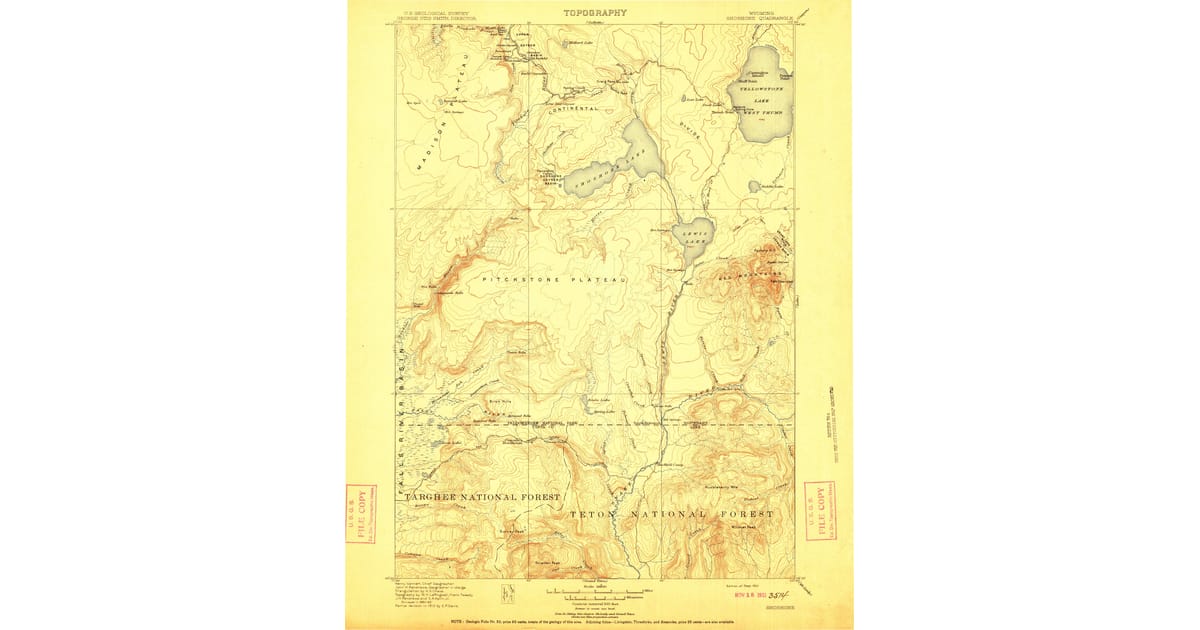 1911 Map of Shoshone, Teton County, WY — High-Res | Pastmaps