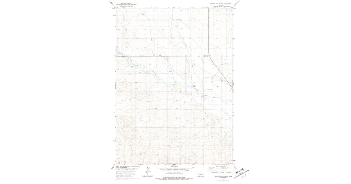 1981 Map of Shovel Dot Ranch, Loup County, NE — High-Res | Pastmaps