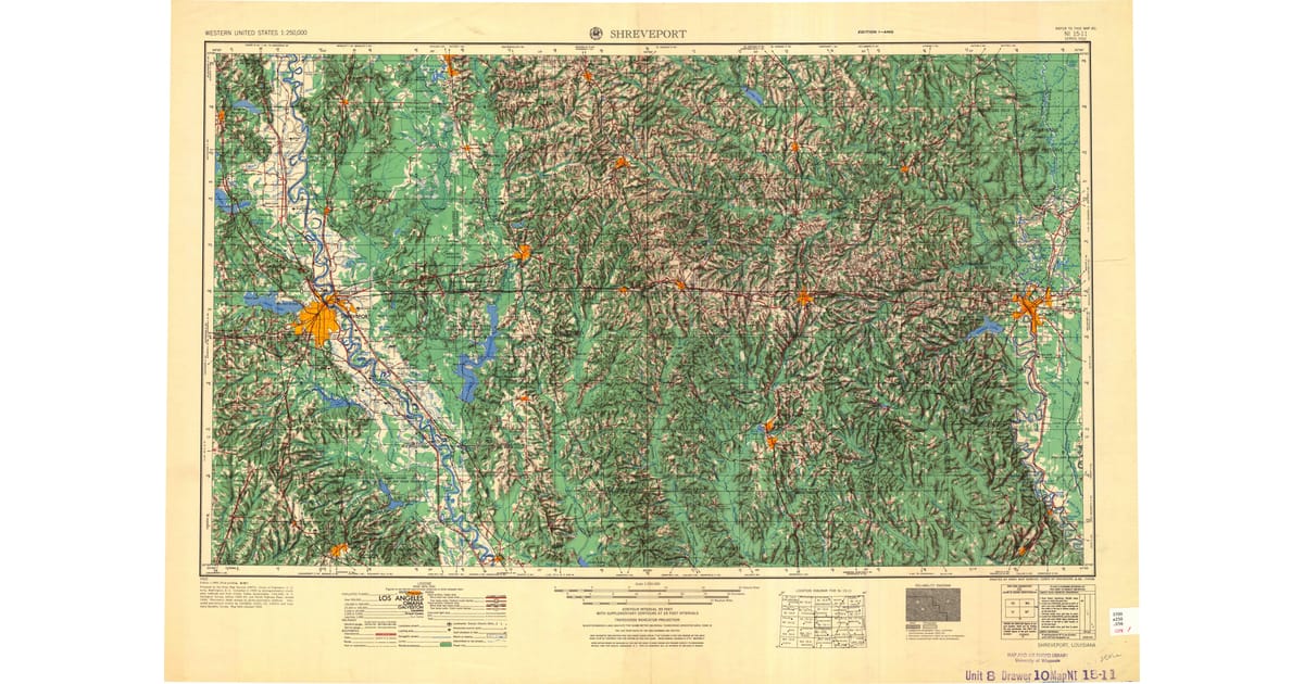 1950s Maps of Kickapoo, LA | Pastmaps