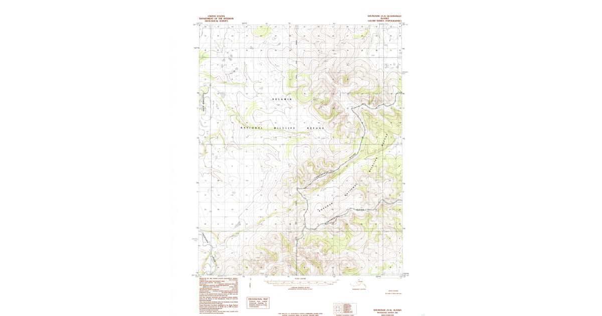 1985 Map of Shungnak A-6, Northwest Arctic Borough, AK — High-Res ...