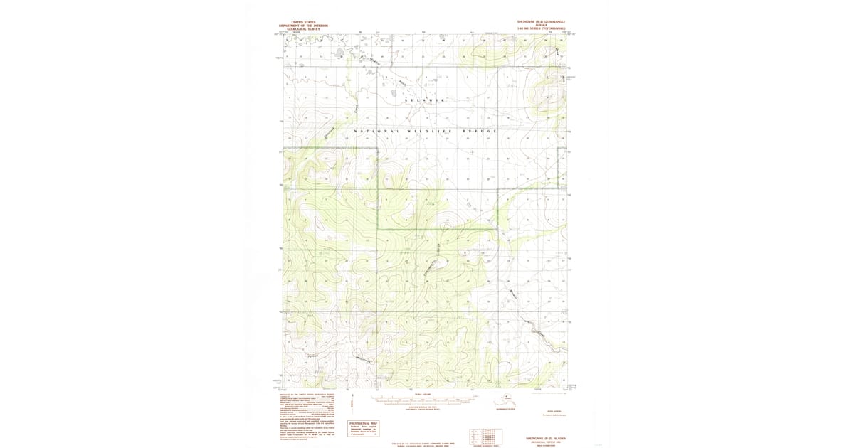 1985 Map of Shungnak B-2, Northwest Arctic Borough, AK — High-Res ...