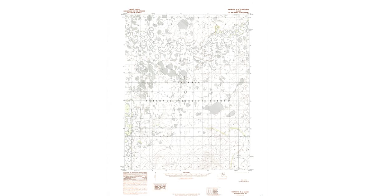 1985 Map of Shungnak B-6, Northwest Arctic Borough, AK — High-Res ...