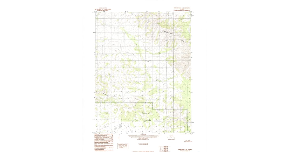 1985 Map of Shungnak C-2, Northwest Arctic Borough, AK — High-Res ...