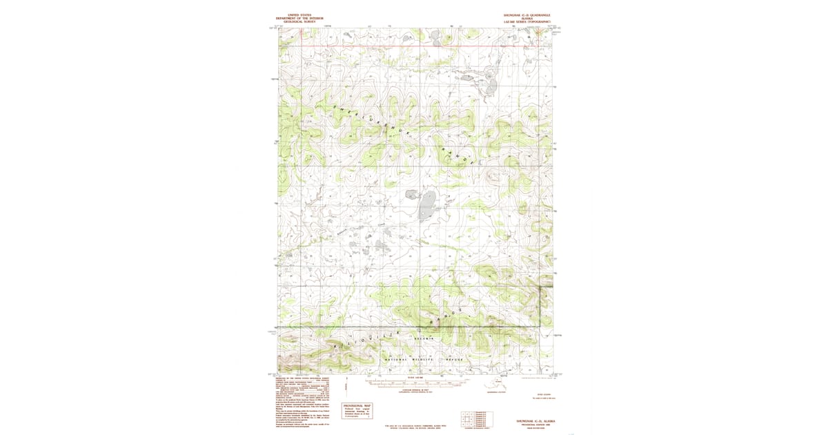 1985 Map of Shungnak C-3, Northwest Arctic Borough, AK — High-Res ...