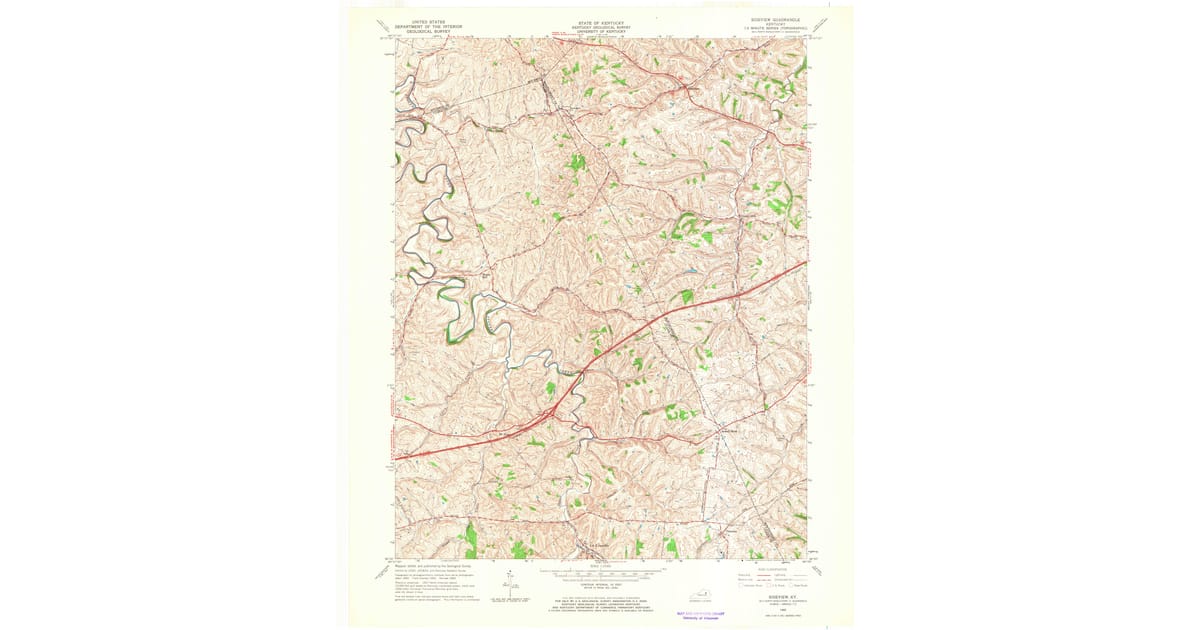 1965 Map of Sideview, Clark County, KY — High-Res | Pastmaps