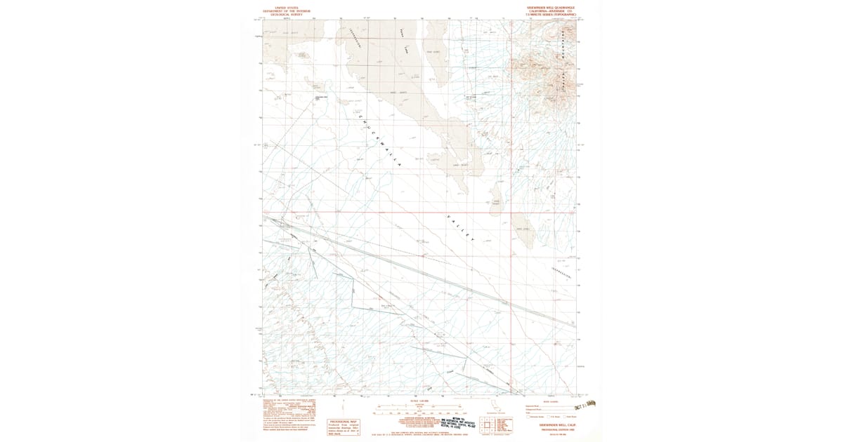 1983 Map of Sidewinder Well, Riverside County, CA — High-Res | Pastmaps