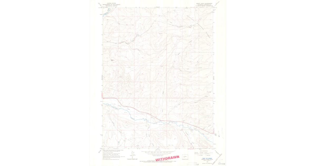 1964 Map of Signal Peak, Gunnison County, CO — High-Res | Pastmaps