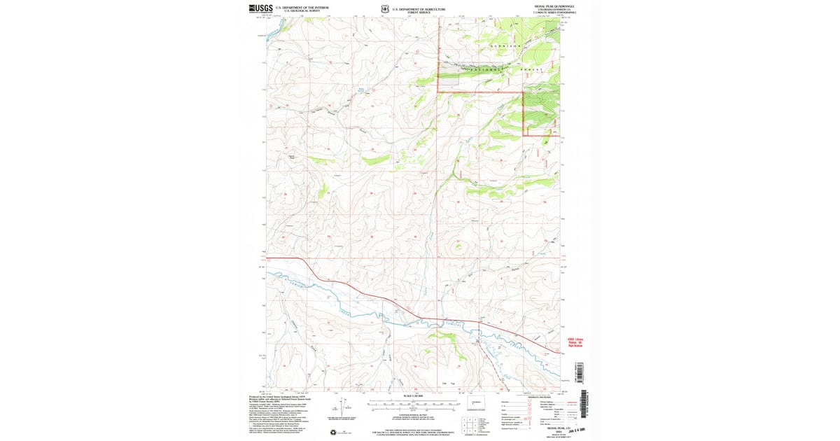 2001 Map of Signal Peak, Gunnison County, CO — High-Res | Pastmaps
