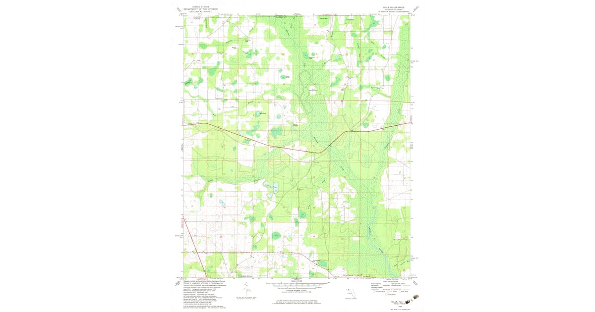 1982 Map of Sills, Jackson County, FL — High-Res | Pastmaps