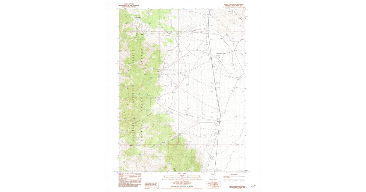 1982 Map of Silver Canyon, White Pine County, NV — High-Res | Pastmaps
