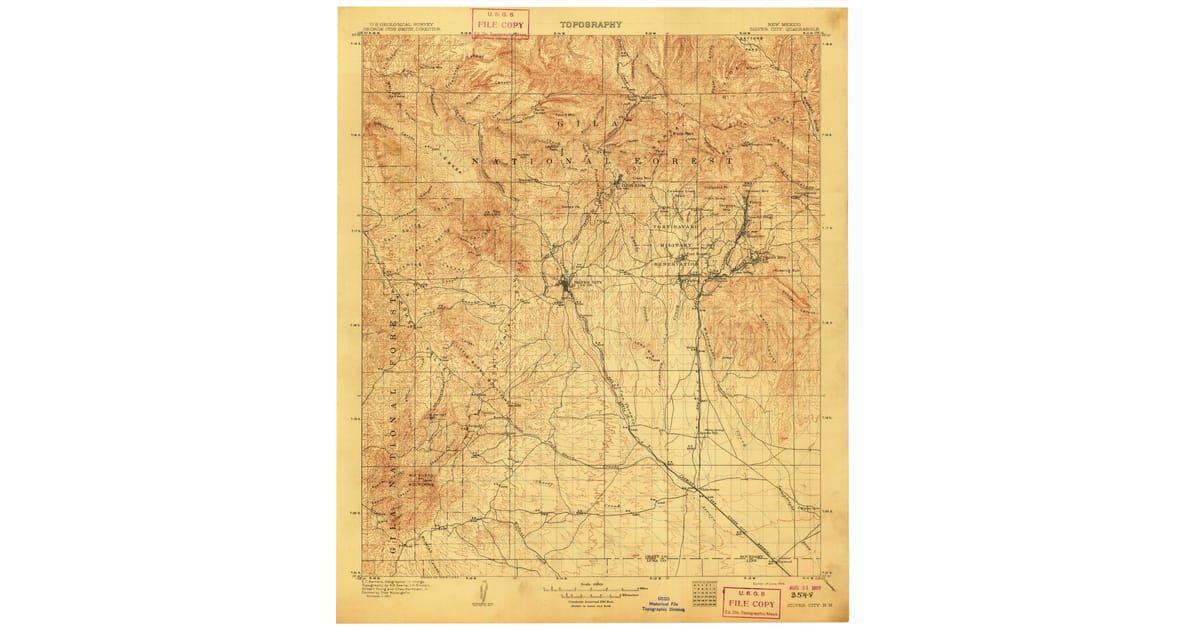 Old Maps of Silver Acres, NM for Academic Research | Pastmaps
