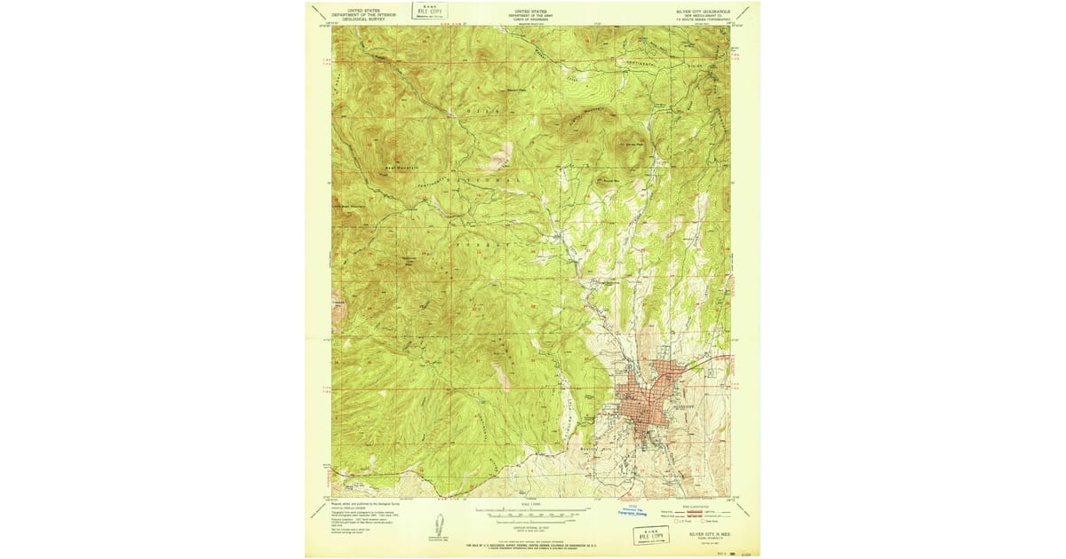 1951 Map of Silver City, NM — High-Res | Pastmaps