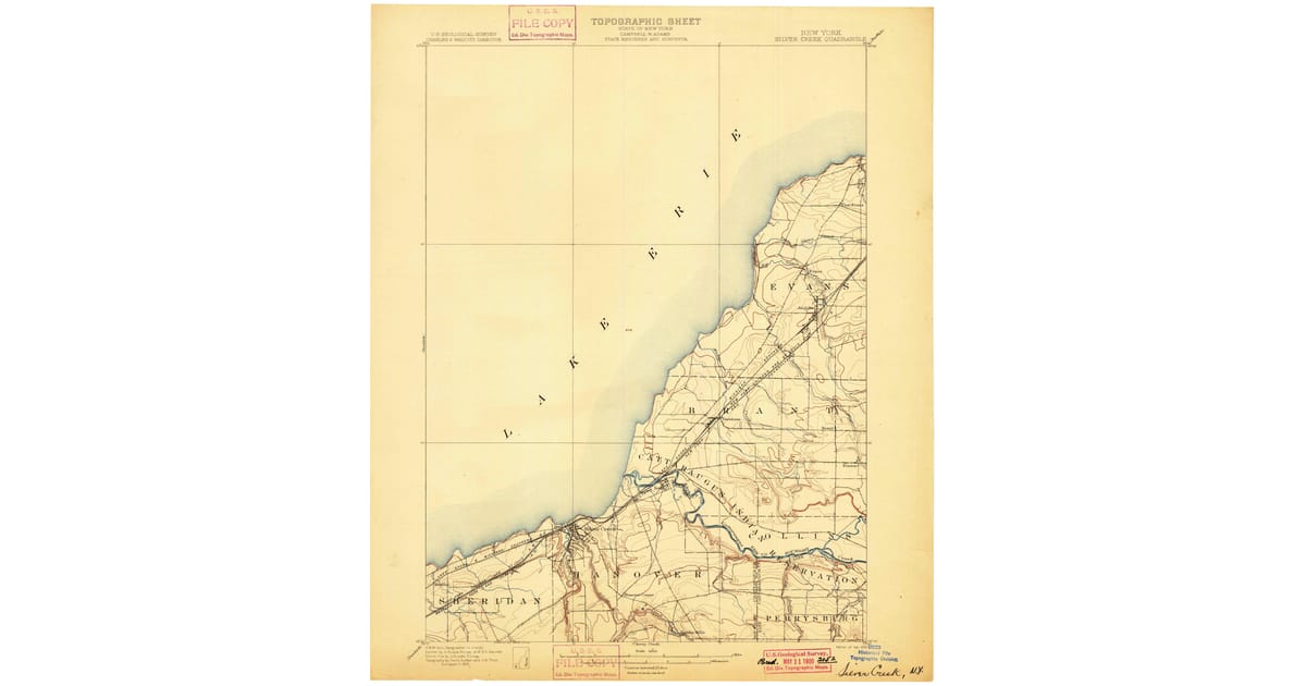 Old Maps of Evans, NY for Metal Detecting | Pastmaps