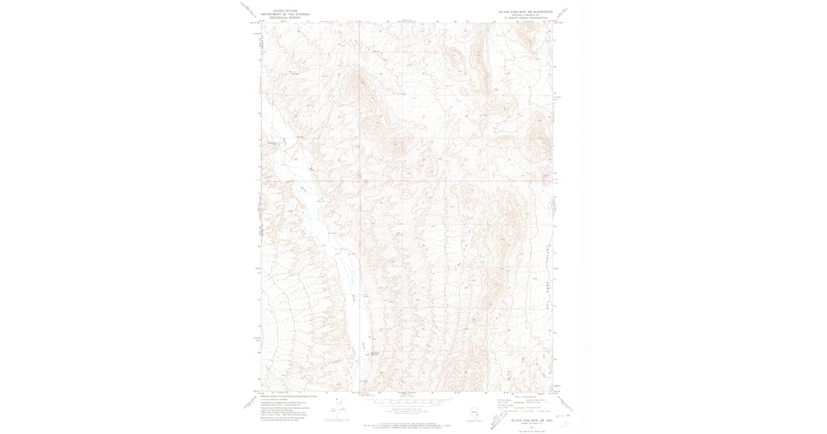 1971 Map of Silver King Mtn SW, Lincoln County, NV — High-Res | Pastmaps