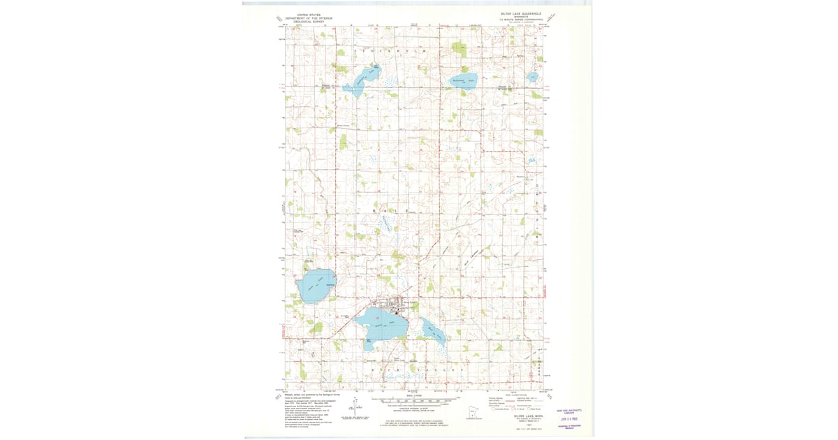 1982 Map of Silver Lake, MN — High-Res | Pastmaps