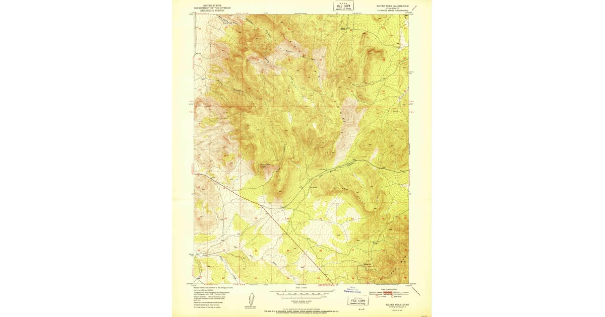 1951 Map of Silver Peak, Iron County, UT — High-Res | Pastmaps