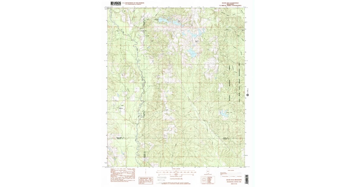 1982 Map of Silver Run, Stone County, MS — High-Res | Pastmaps
