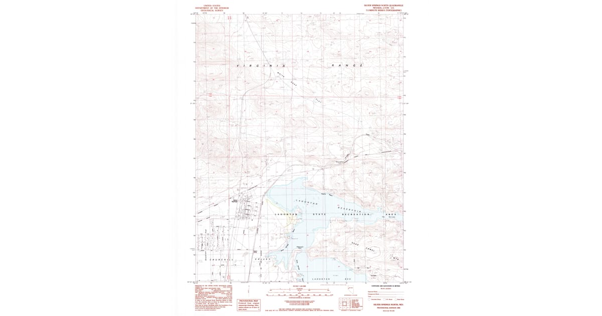 1985 Map of Silver Springs North, Lyon County, NV — High-Res | Pastmaps
