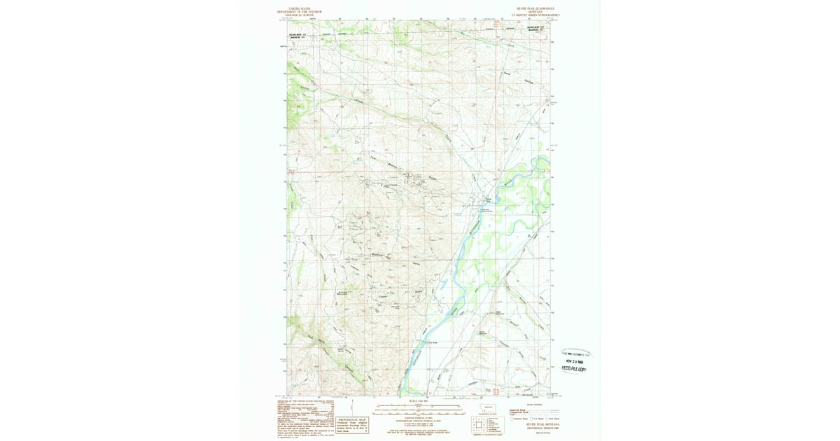 1989 Map of Silver Star, MT — High-Res | Pastmaps