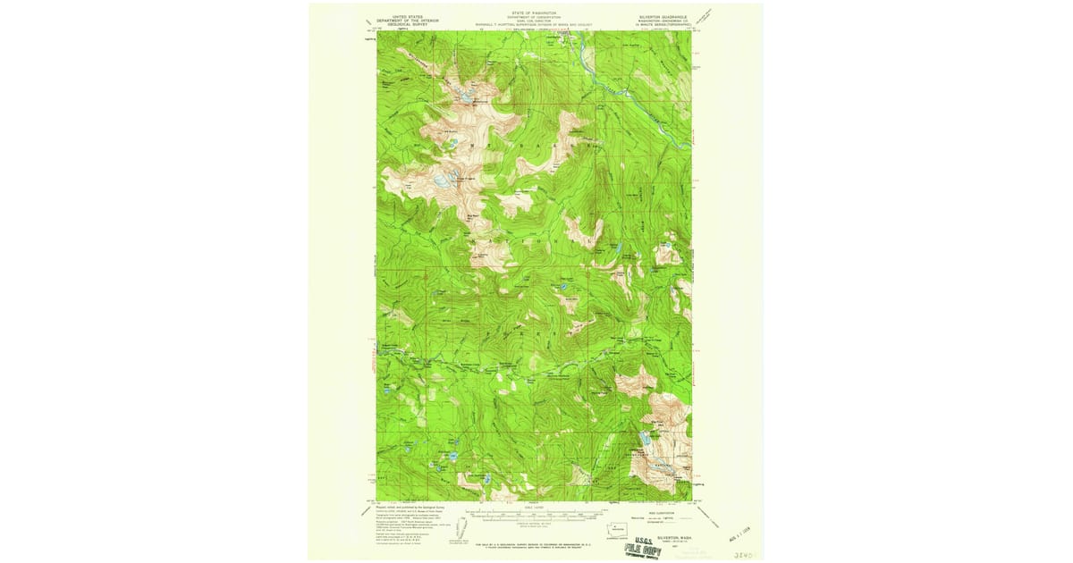 1957 Map of Silverton, Snohomish County, WA — High-Res | Pastmaps
