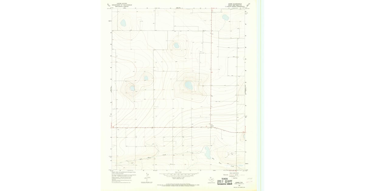1966 Map of Simms, Deaf Smith County, TX — High-Res | Pastmaps