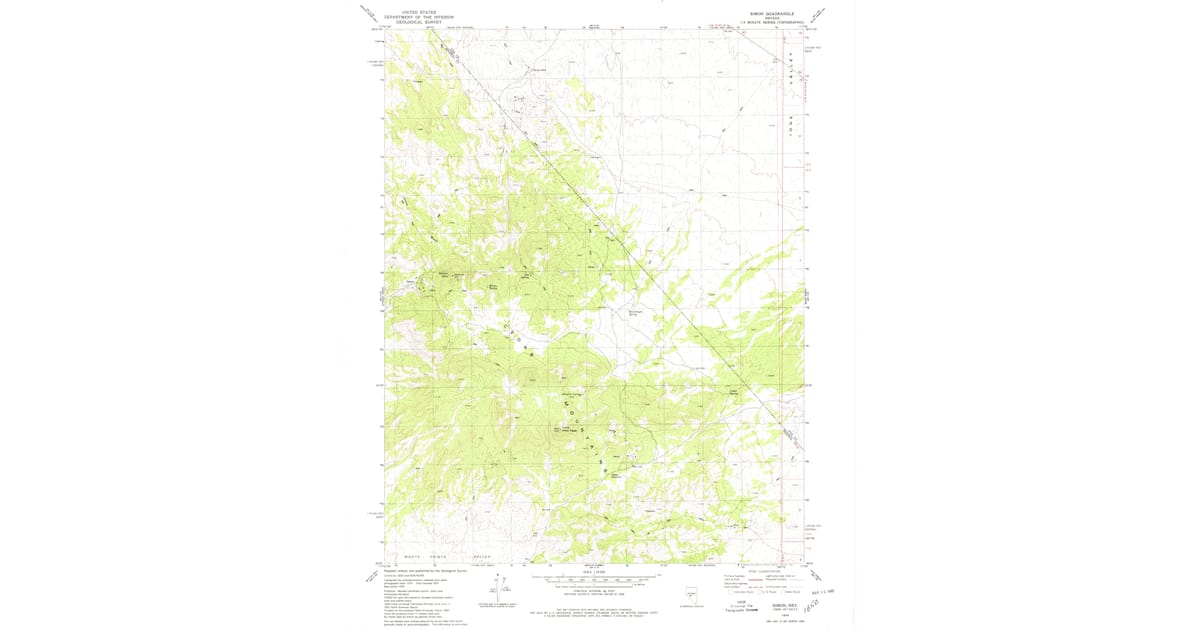 1979 Map of Simon, Mineral County, NV — High-Res | Pastmaps