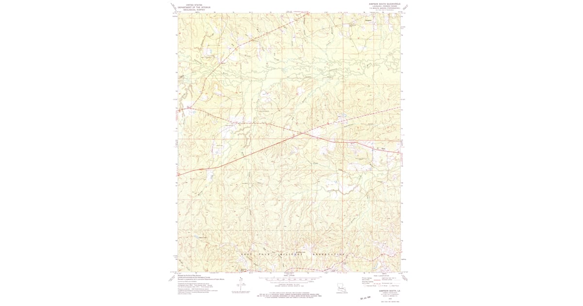 1970s Maps of Simpson, LA | Pastmaps