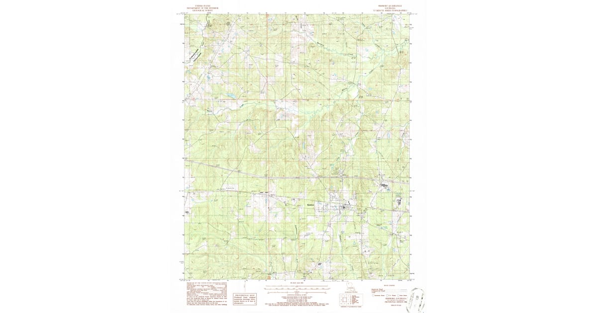 1986 Map of Simsboro, LA — High-Res | Pastmaps