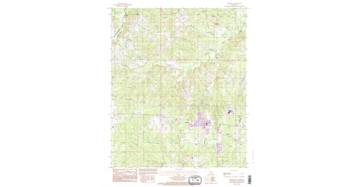 1994 Map of Simsboro, LA — High-Res | Pastmaps