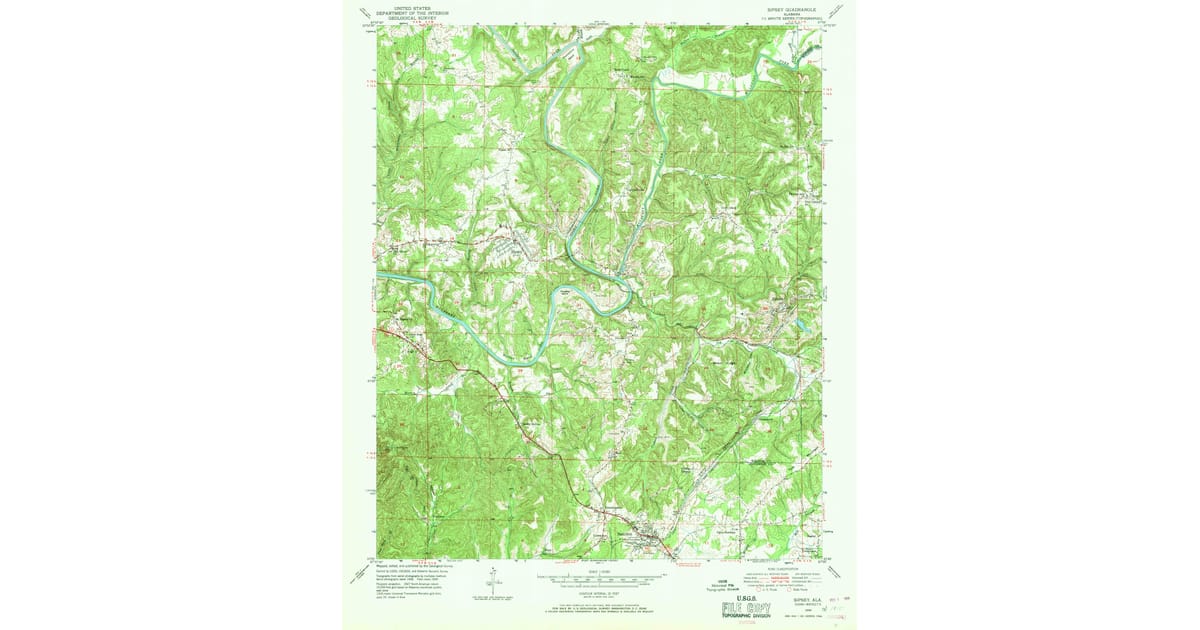 1949 Map of Sipsey, AL — High-Res | Pastmaps