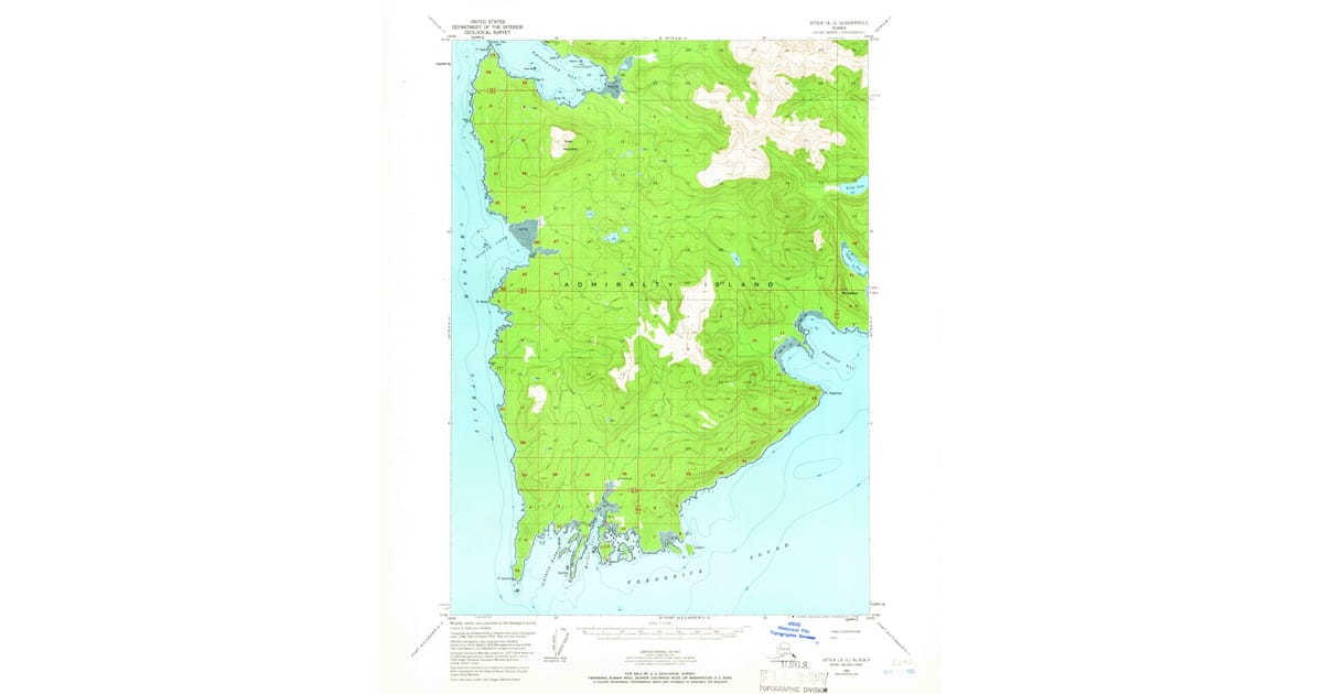 1951 Map of Sitka A-2, Hoonah-Angoon Borough, AK — High-Res | Pastmaps