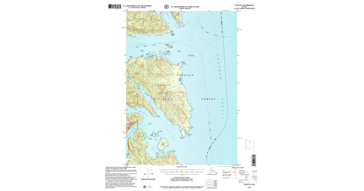 1997 Map of Sitka B-3, Sitka Borough, AK — High-Res | Pastmaps