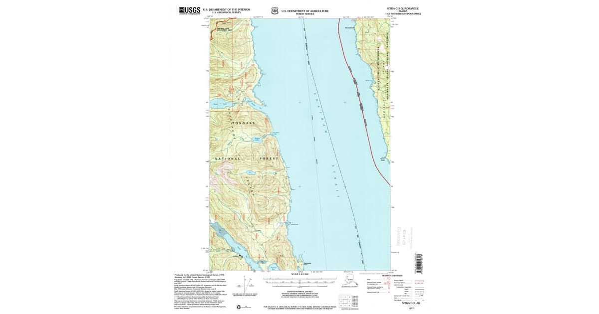 1997 Map of Sitka C-3, Sitka Borough, AK — High-Res | Pastmaps