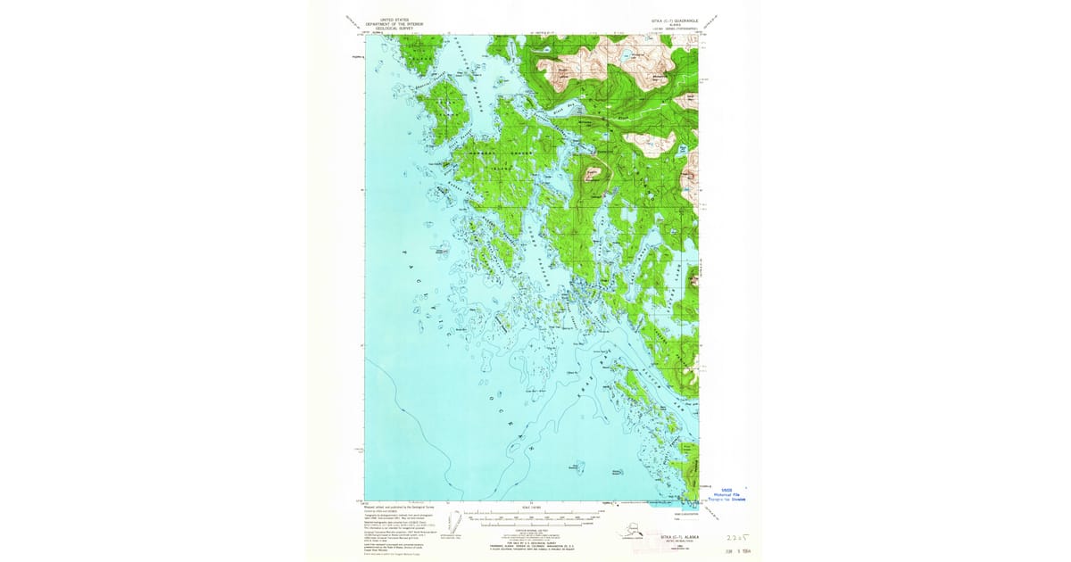 1951 Map of Sitka C-7, Sitka Borough, AK — High-Res | Pastmaps