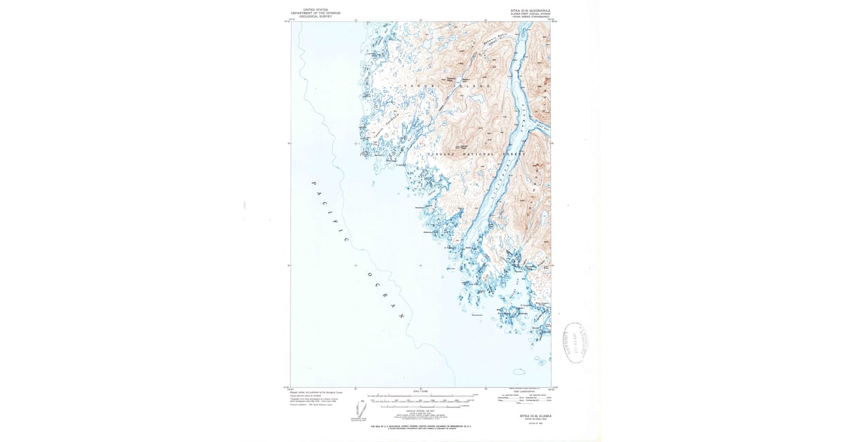 1950 Map of Sitka D-8, Hoonah-Angoon Borough, AK — High-Res | Pastmaps