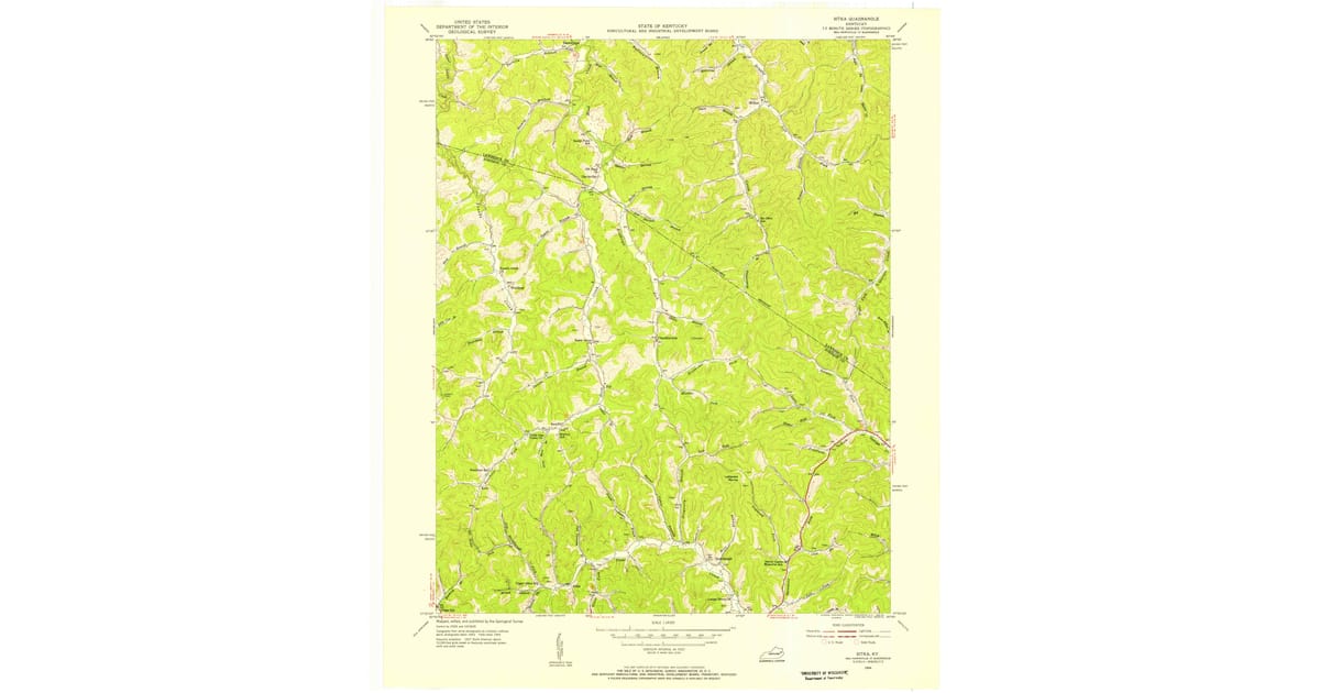 1954 Map of Sitka, Johnson County, KY — High-Res | Pastmaps