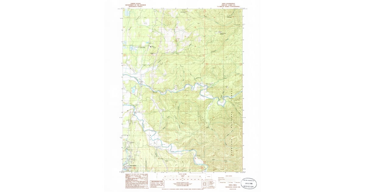 1986 Map of Sixes, Curry County, OR — High-Res | Pastmaps