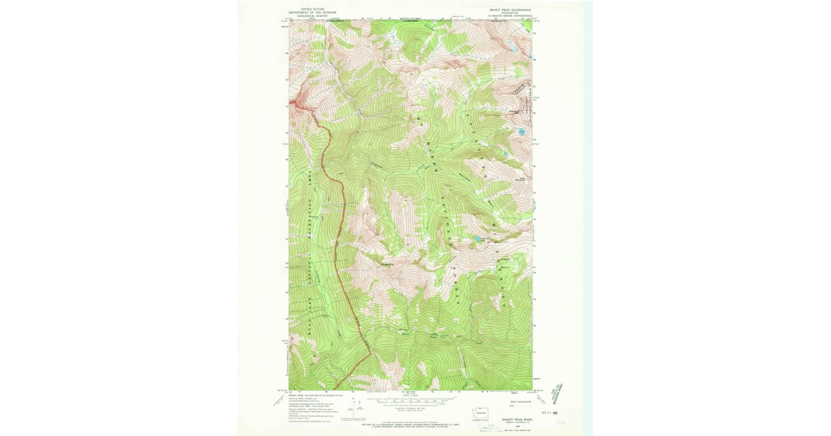 1969 Map of Skagit Peak, Whatcom County, WA — High-Res | Pastmaps