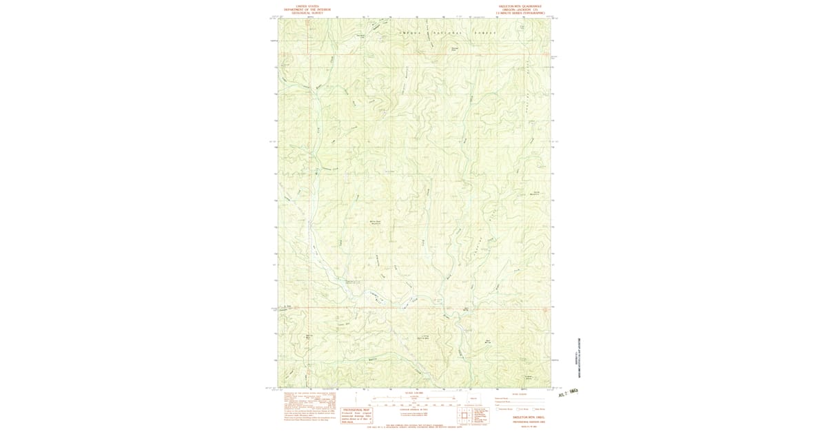 1983 Map of Skeleton Mtn, Jackson County, OR — High-Res | Pastmaps
