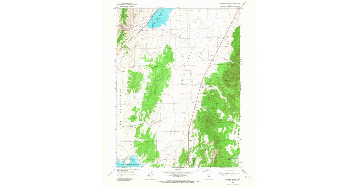 1965 Map of Skinner Peaks, Juab County, UT — High-Res | Pastmaps